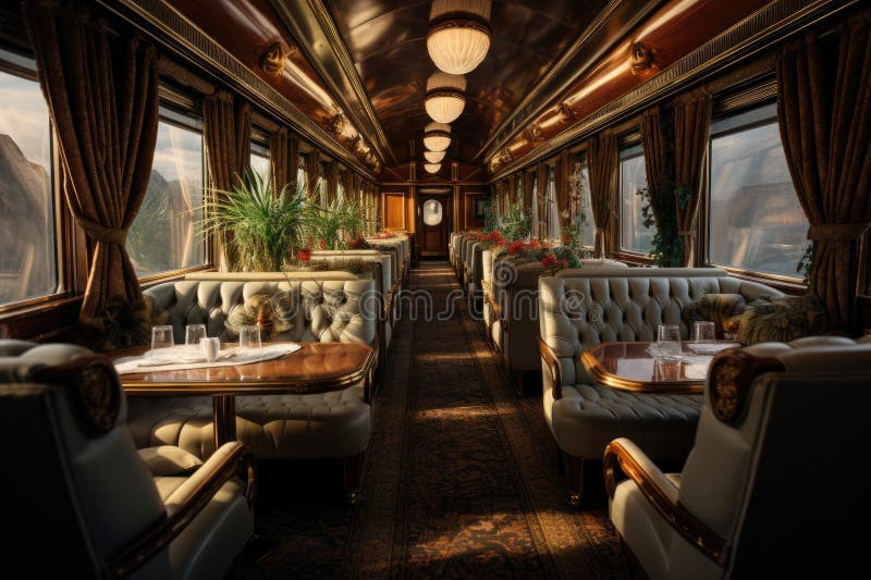 A Train Car with Two Seats and a Window that Looks Out Over a Field ...