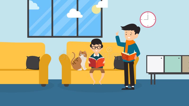 Private Tutors Teach in Front of Students Stock Illustration ...