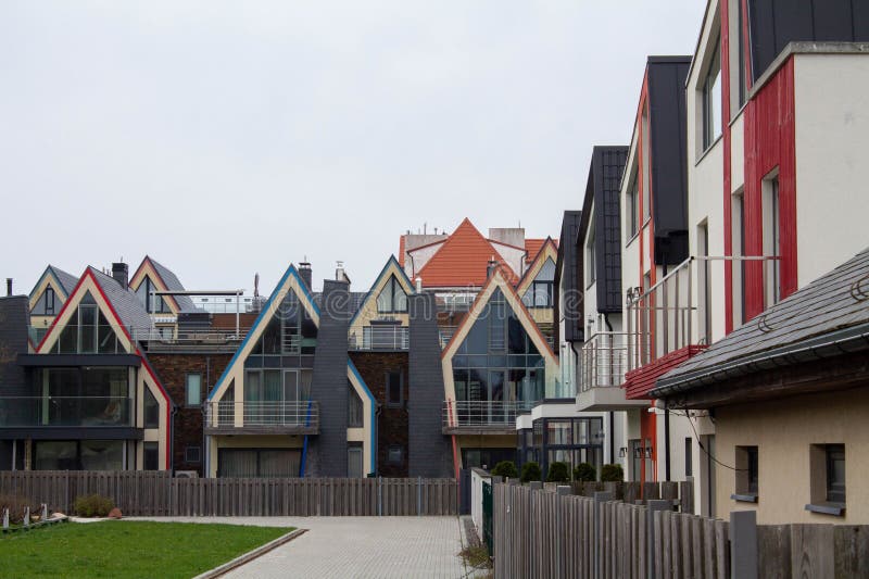 Private Two-story Block Sections Stock Photo - Image of external ...