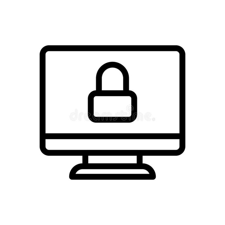 Private Vector Thin Line Icon Stock Vector - Illustration of internet ...