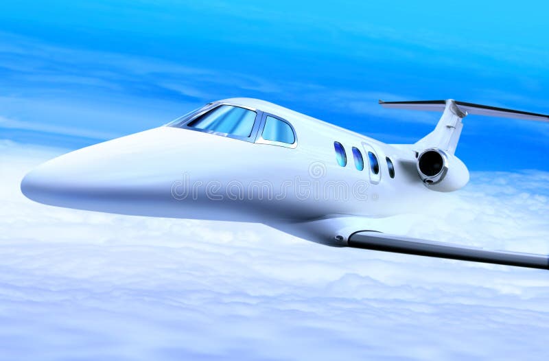Private white jet stock photo. Image of commercial, line - 13214910