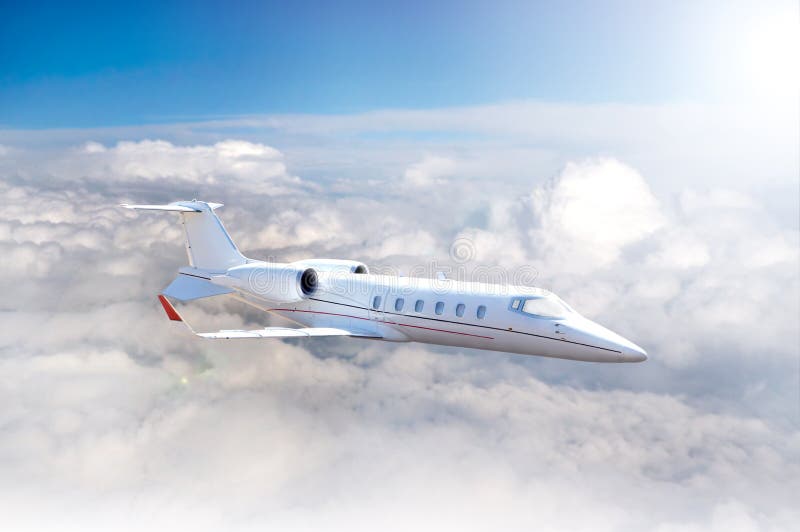 Private white Jet stock image. Image of charter, speed - 37563909