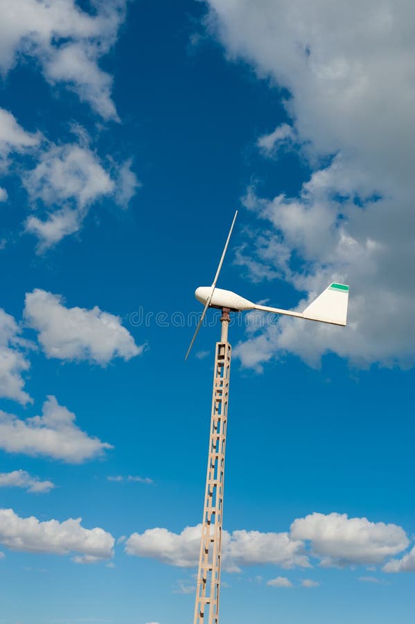 Private Wind Turbine stock photo. Image of electricity - 5220978