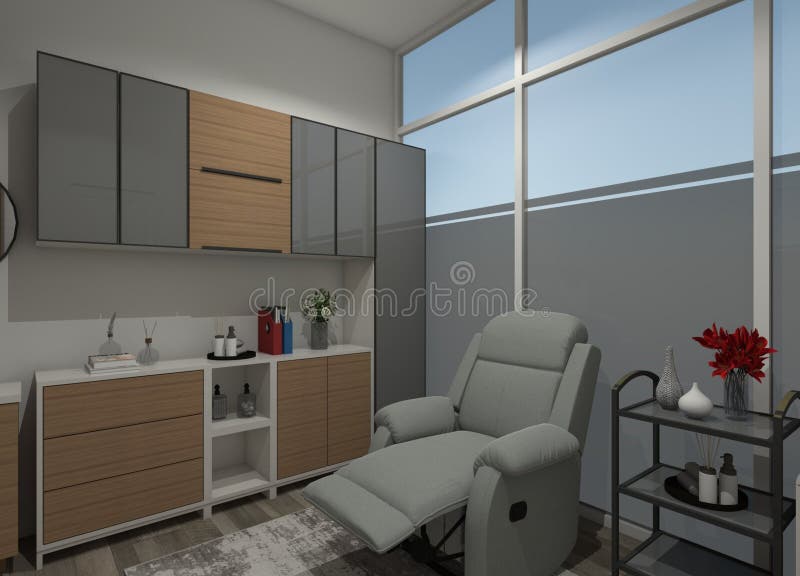 Private Working Room Interior Design with Storage Cabinet and ...