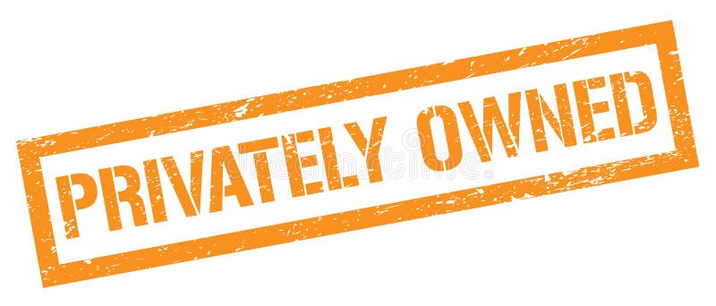 PRIVATELY OWNED Text on Black Grungy Rectangle Stamp Stock Illustration ...