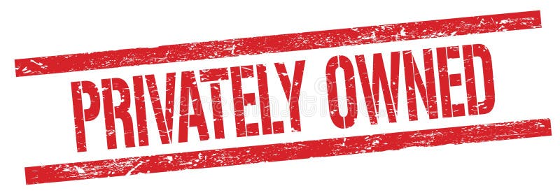 PRIVATELY OWNED Text on Red Round Grungy Stamp Stock Illustration ...