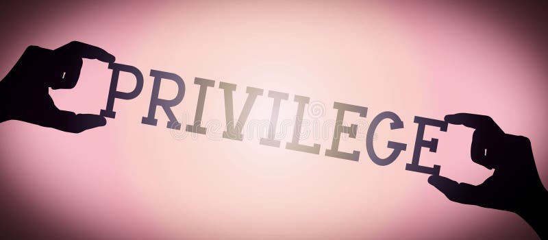 Privilege - Human Hands Holding Black Silhouette Word Stock ...