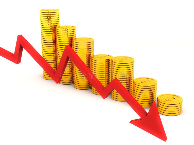 Graphique en baisse illustration stock. Illustration du effectuer ...