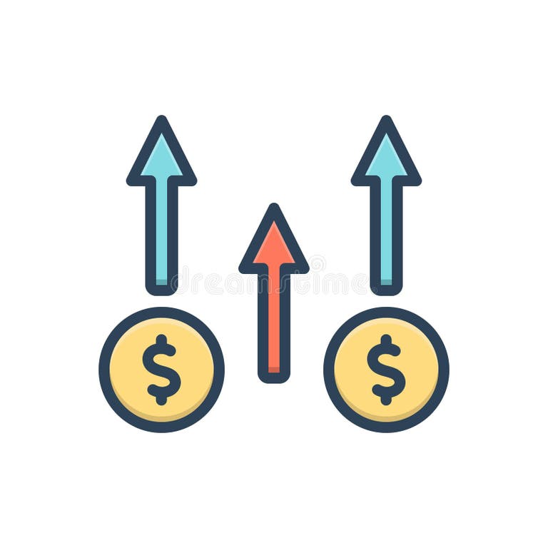 Color Illustration Icon for Prix, Increase and Rise Stock Vector ...