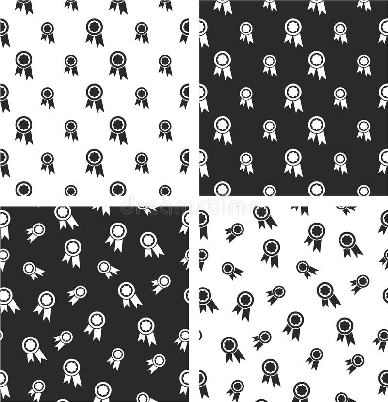 Prize or Award Big & Small Aligned & Random Seamless Pattern Set Stock ...