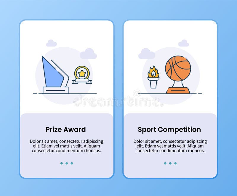 Prize Award and Sport Competition on Boarding Template for Mobile Ui ...