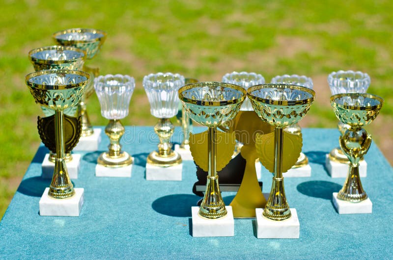 Prize cups stock image. Image of prize, championship - 45977809