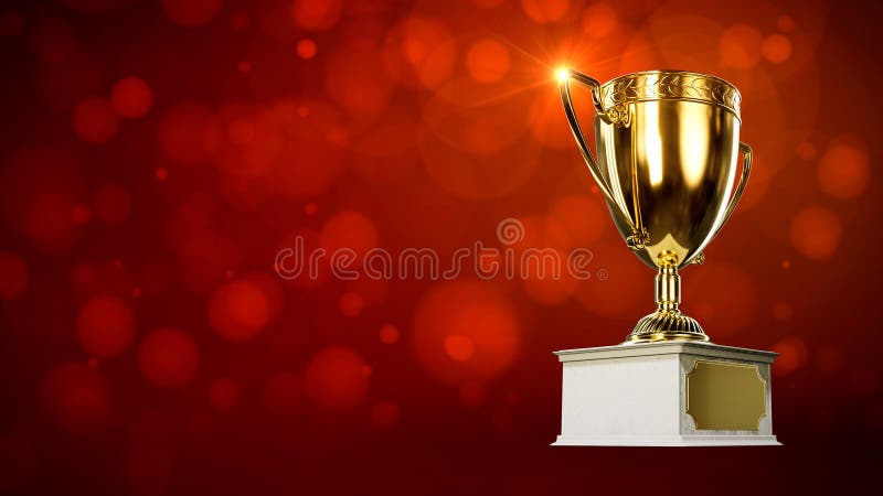 Prize Goblet on Bokeh Background with Free Place - Abstract 3D ...