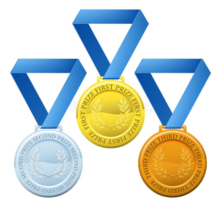 Second Third Prize Medals Stock Illustrations – 2,192 Second Third ...