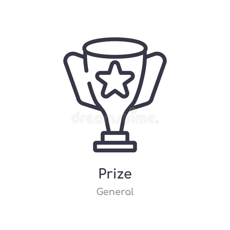 Prize Outline Icon. Isolated Line Vector Illustration from General ...