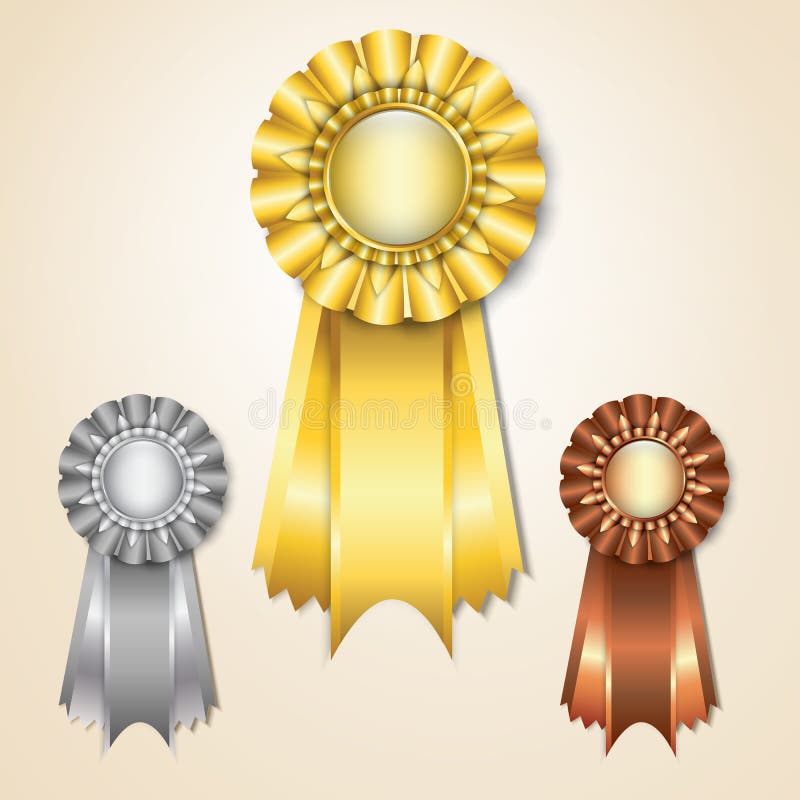 Prize ribbons stock vector. Illustration of medal, icon - 25847786