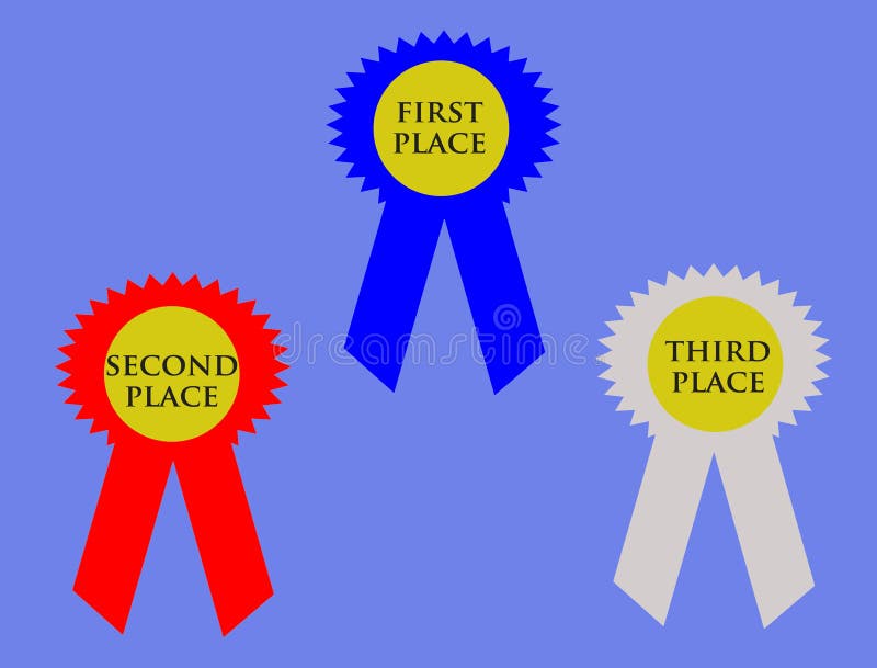 Prize Ribbons stock illustration. Illustration of competition - 8999107