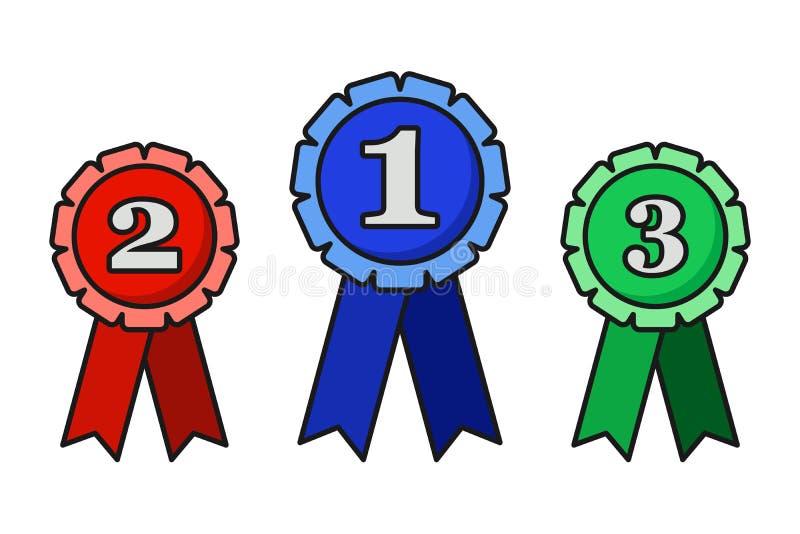 Prize Ribbons Vector Set stock vector. Illustration of sign - 232042541