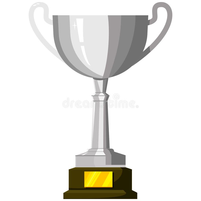 The Prize for the Second Place. Flat Vector Illustration of Cups. Stock ...