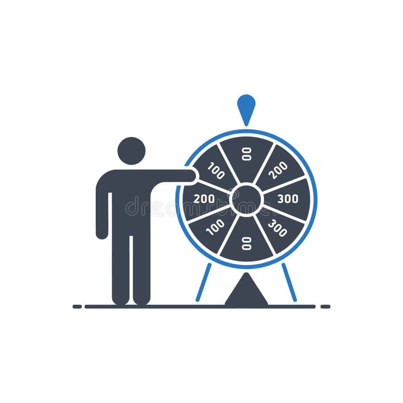 Prize Wheel Game Icon stock illustration. Illustration of prizes ...