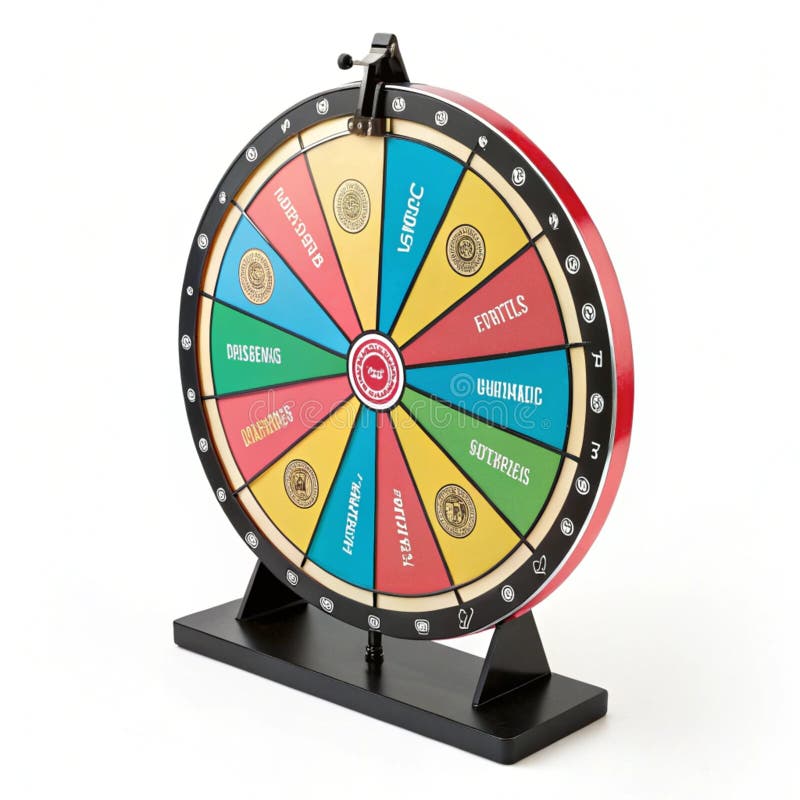 Prize Wheel Isolated on Transparent Background Stock Illustration ...