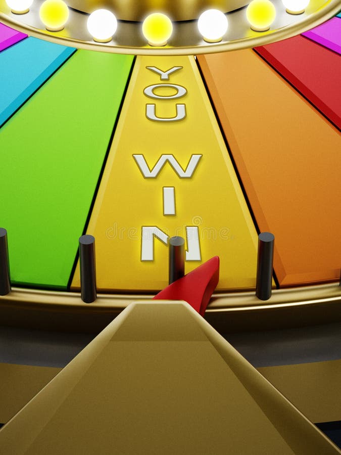 Prize Wheel Isolated on White Background. 3D Illustration Stock ...