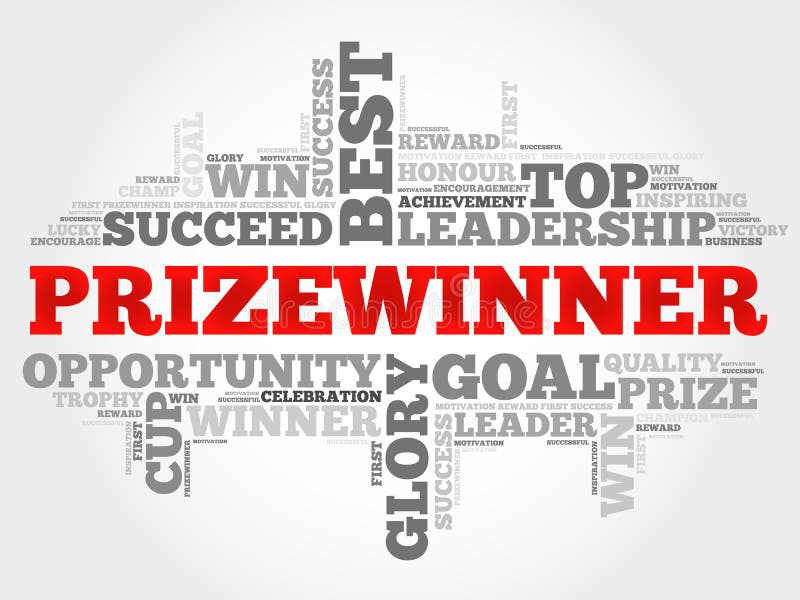 Prizewinner word cloud stock illustration. Illustration of achievement ...