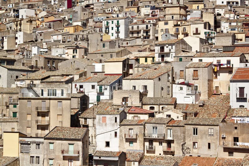 Prizzi, Sicily stock photo. Image of italian, houses - 73824932