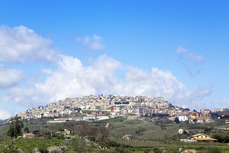 Prizzi, Sicily stock photo. Image of view, sicily, hill - 73825690