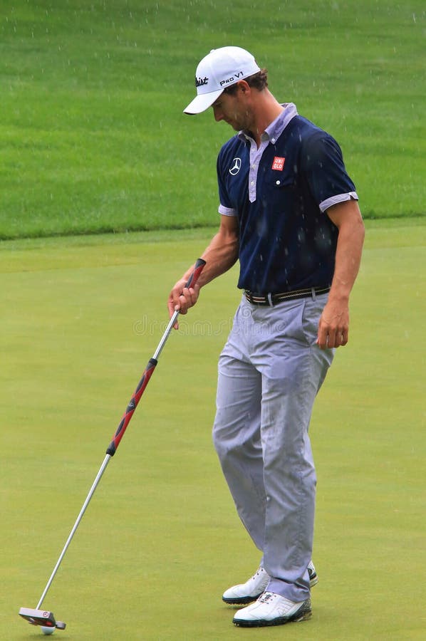 Pro golfer Adam Scott editorial stock photo. Image of masters - 49431228