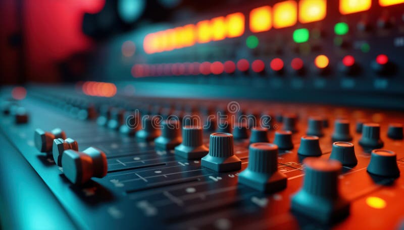 DJ Soundboard at Work White the Guests are Dinning Stock Image - Image ...