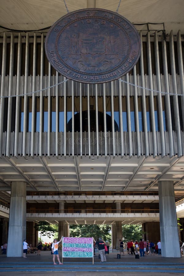 Pro-choice Rally at Hawaii State Capital Editorial Stock Image - Image ...