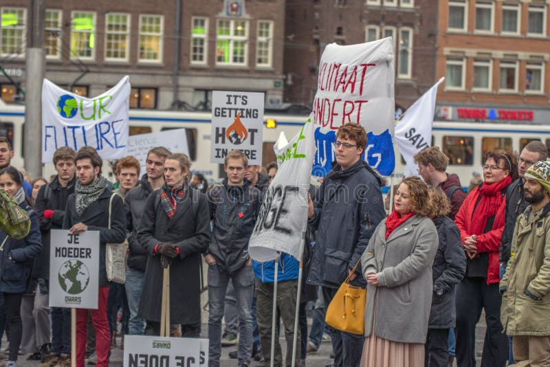 Pro Climate Protest Against Shell at the Dam Square 15-1-2018 at ...
