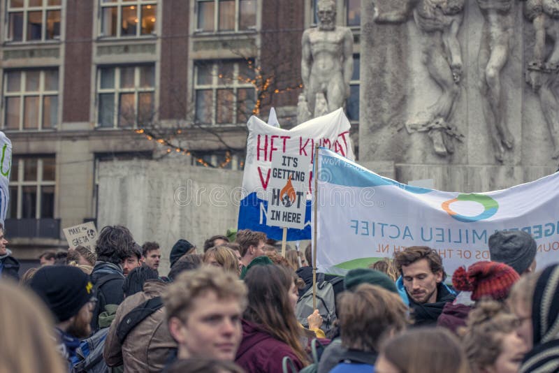 Pro Climate Protest Against Shell at the Dam Square 15-1-2018 at ...
