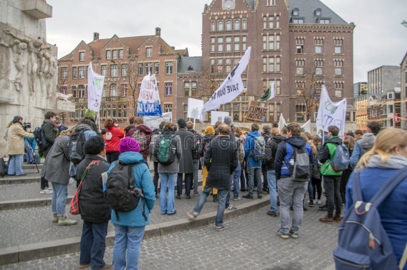 Pro Climate Protest Against Shell at the Dam Square 15-1-2018 at ...
