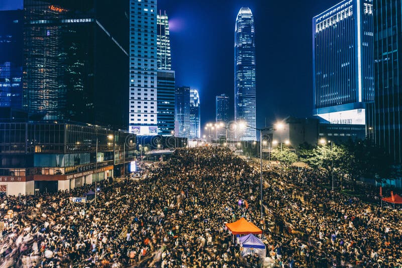 Pro Democracy Protest In Hong Kong 2014 Editorial Image Image Of