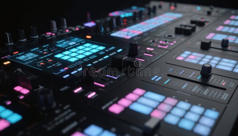Pro DJ Mixer with Illuminated Buttons, Faders. Advanced Technology ...