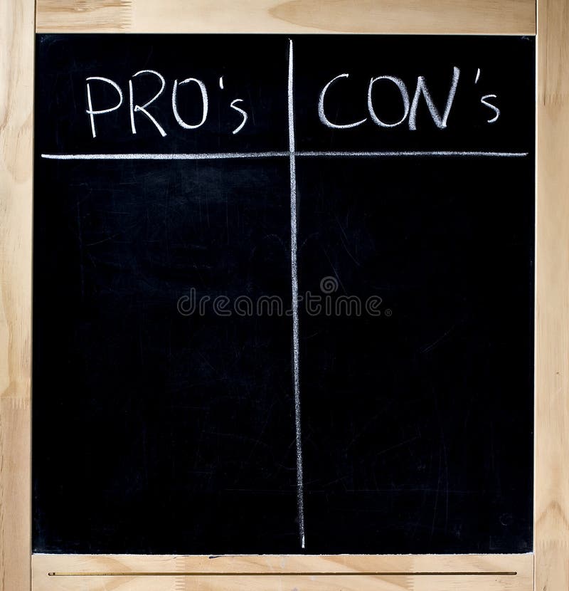 Pro - E - Contro Sulla Lavagna Fotografia Stock - Immagine di concetto ...