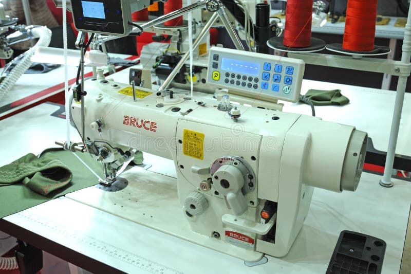 Pro Electric Sewing Machine Bruce Working on a Worktable at the ...