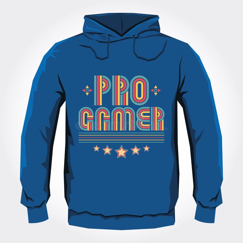 Pro Gamer Vector Hoodie Print Design Stock Vector - Illustration of ...