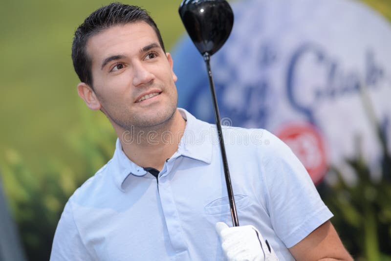 Pro golf player portrait stock image. Image of african - 267512801