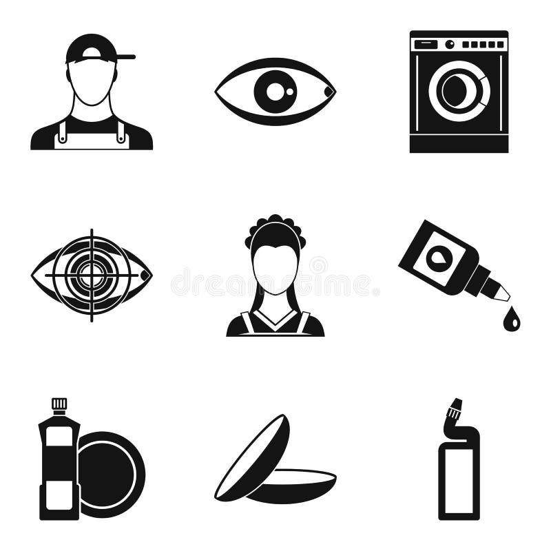 Pro Icons Set, Simple Style Stock Vector - Illustration of conference ...