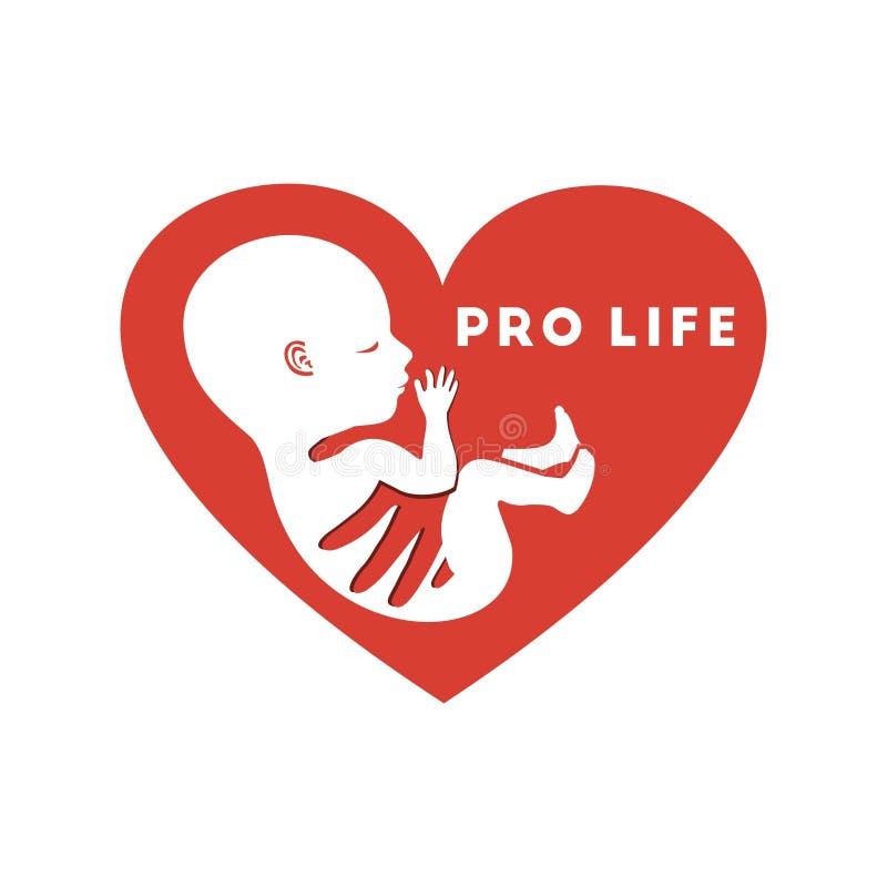 Pro life stock vector. Illustration of symbol, fetus - 88694077