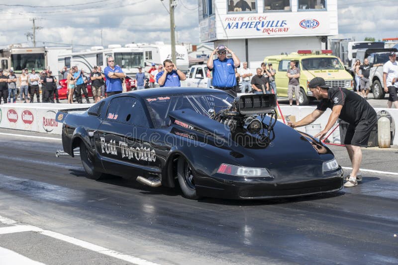 Pro Mod Drag Car in Preparation on the Track Editorial Stock Photo ...