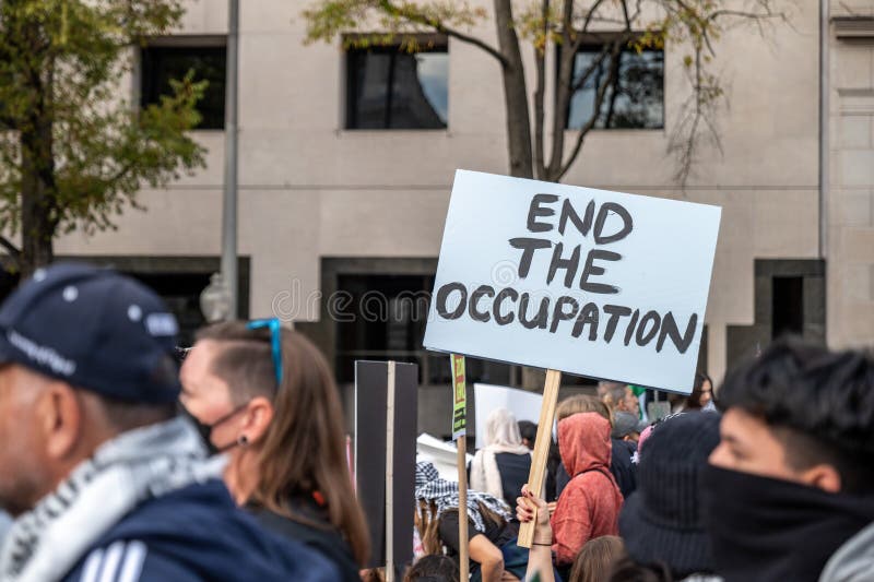 Washington, DC - 11-4-2023: Pro-Palestine Signs at Palestine March ...