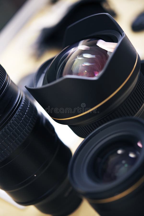 Pro Photo Lenses stock image. Image of blue, shutter - 38027805
