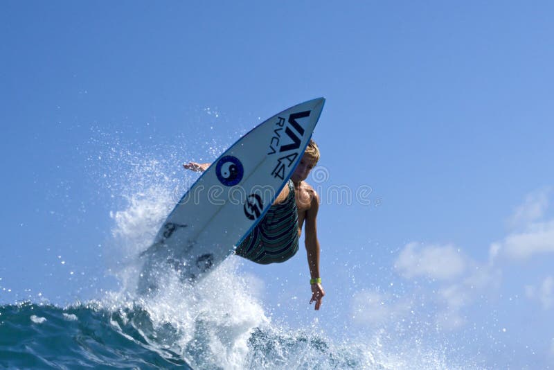 Pro Surfer Kalani David Surfing at Backdoor Editorial Photography ...