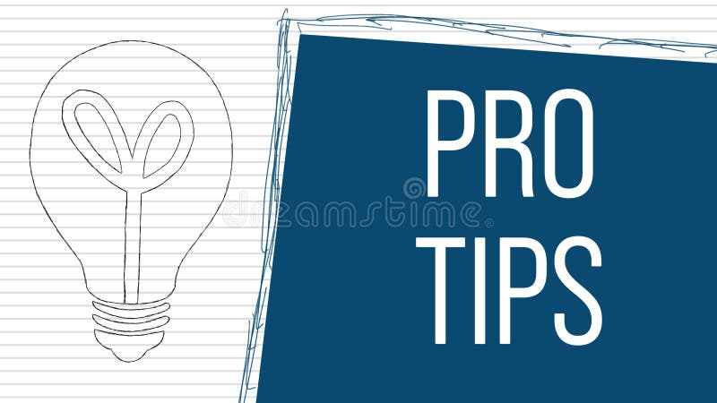 Pro Tips Bulbs Blinking Variations Blue Text Stock Video - Video of ...