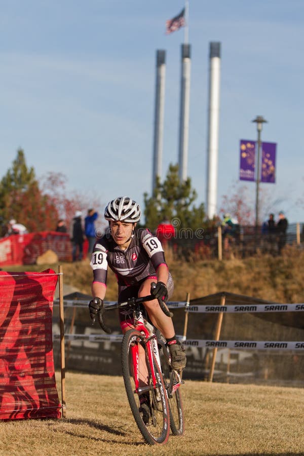 Pro Woman Cyclocross Racer editorial stock photo. Image of bikes - 22418023