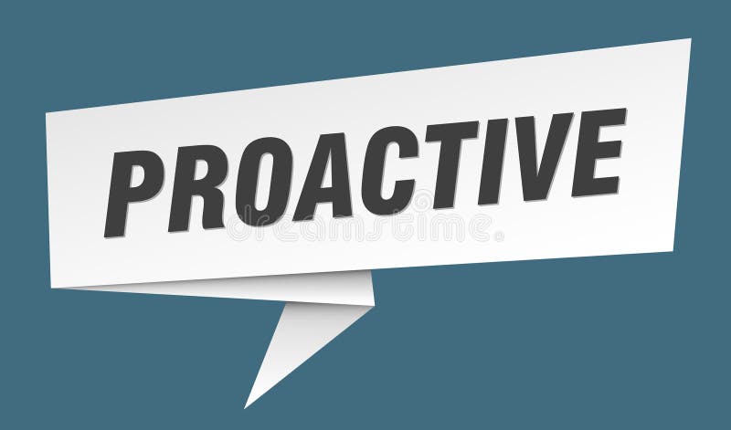 Proactive Banner. Proactive Speech Bubble, Label, Sticker, Sign ...